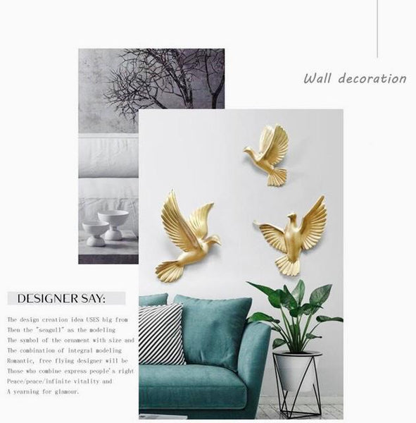 Birds 3D Wall Hanging 6 Piece Sculpture – Decor Home